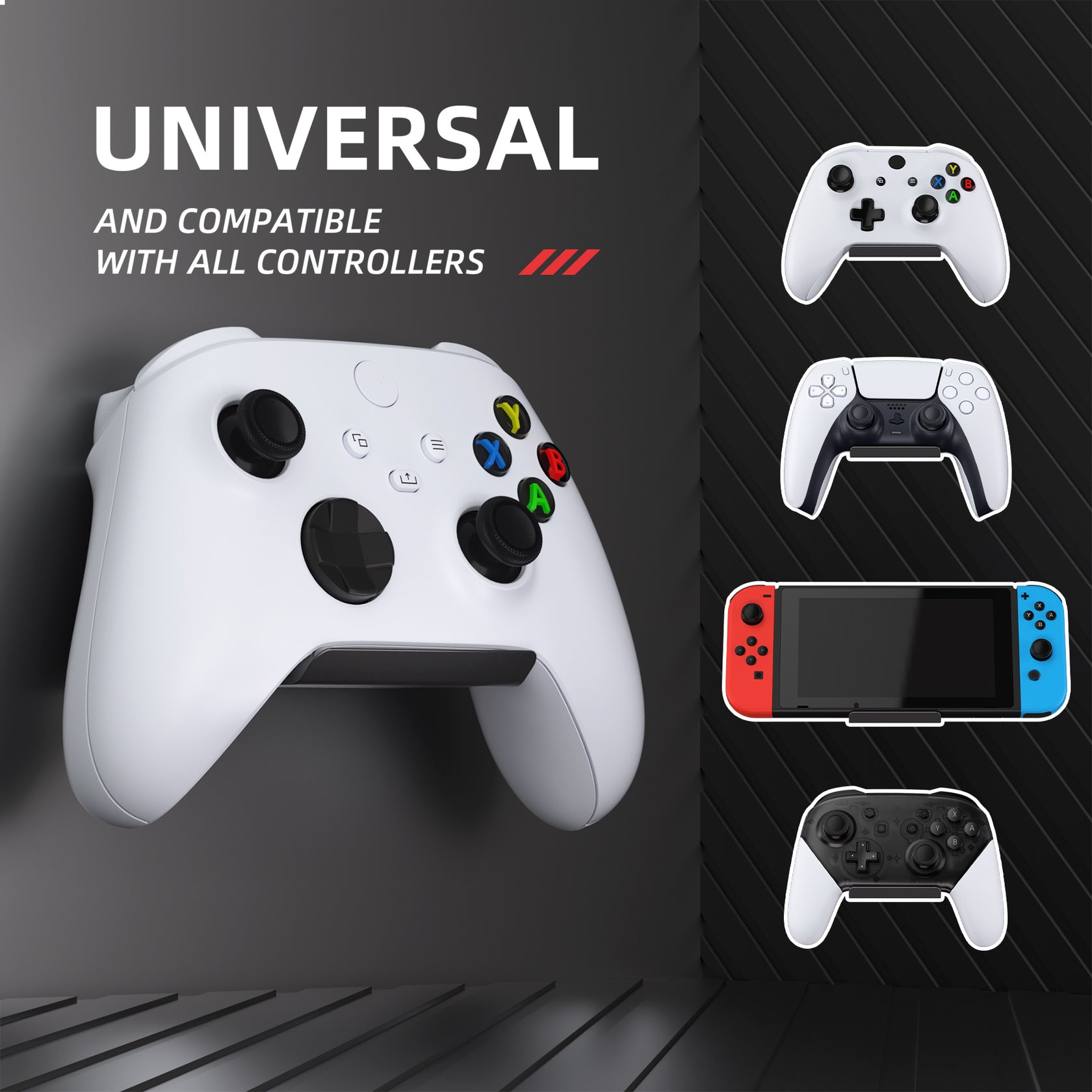 PlayVital PS5 FOLD Controller Wall Mount, Foldable Wall Stand for PS4 ...