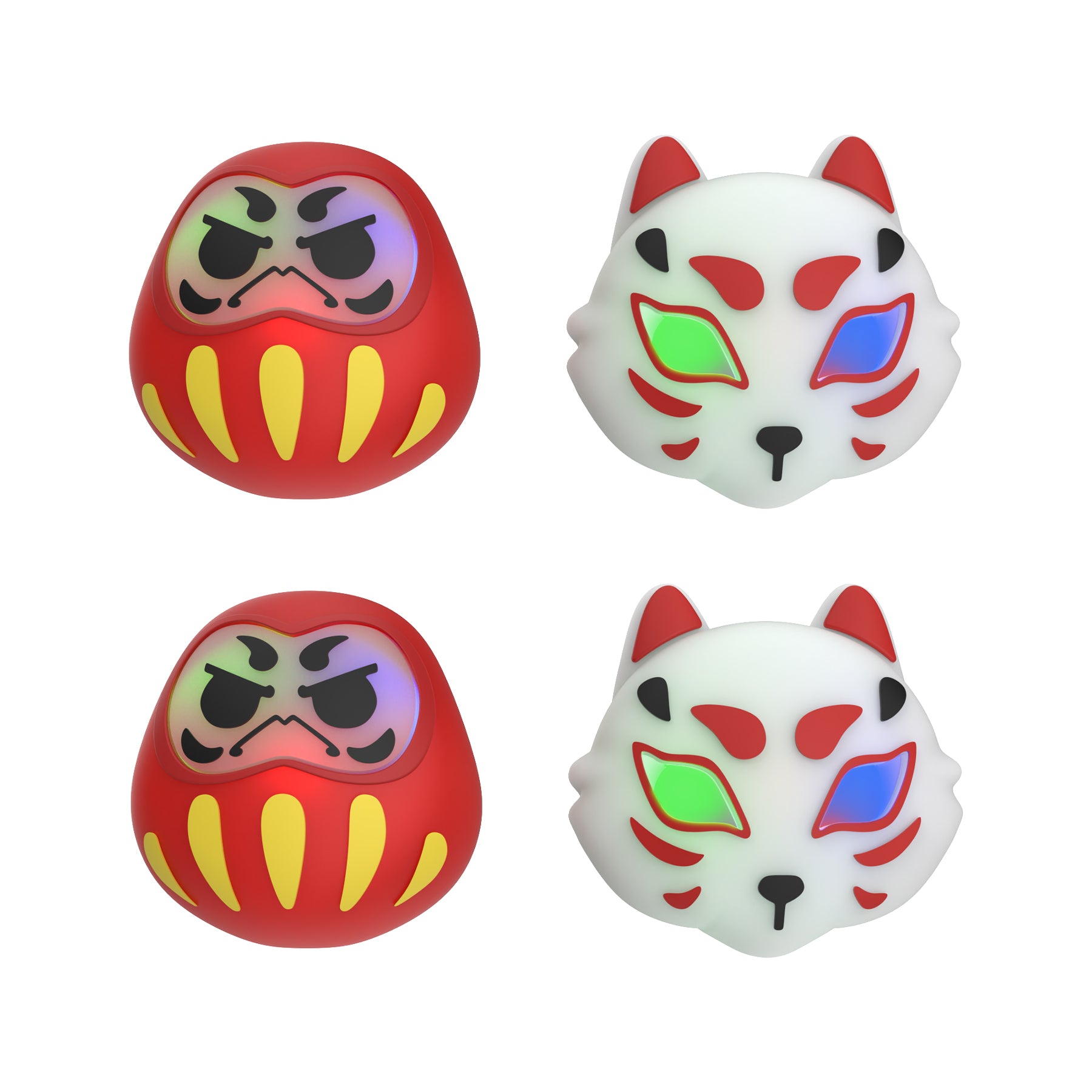 PlayVital Cute Universal Illuminated LED Thumbstick Grips for ps5 & ps