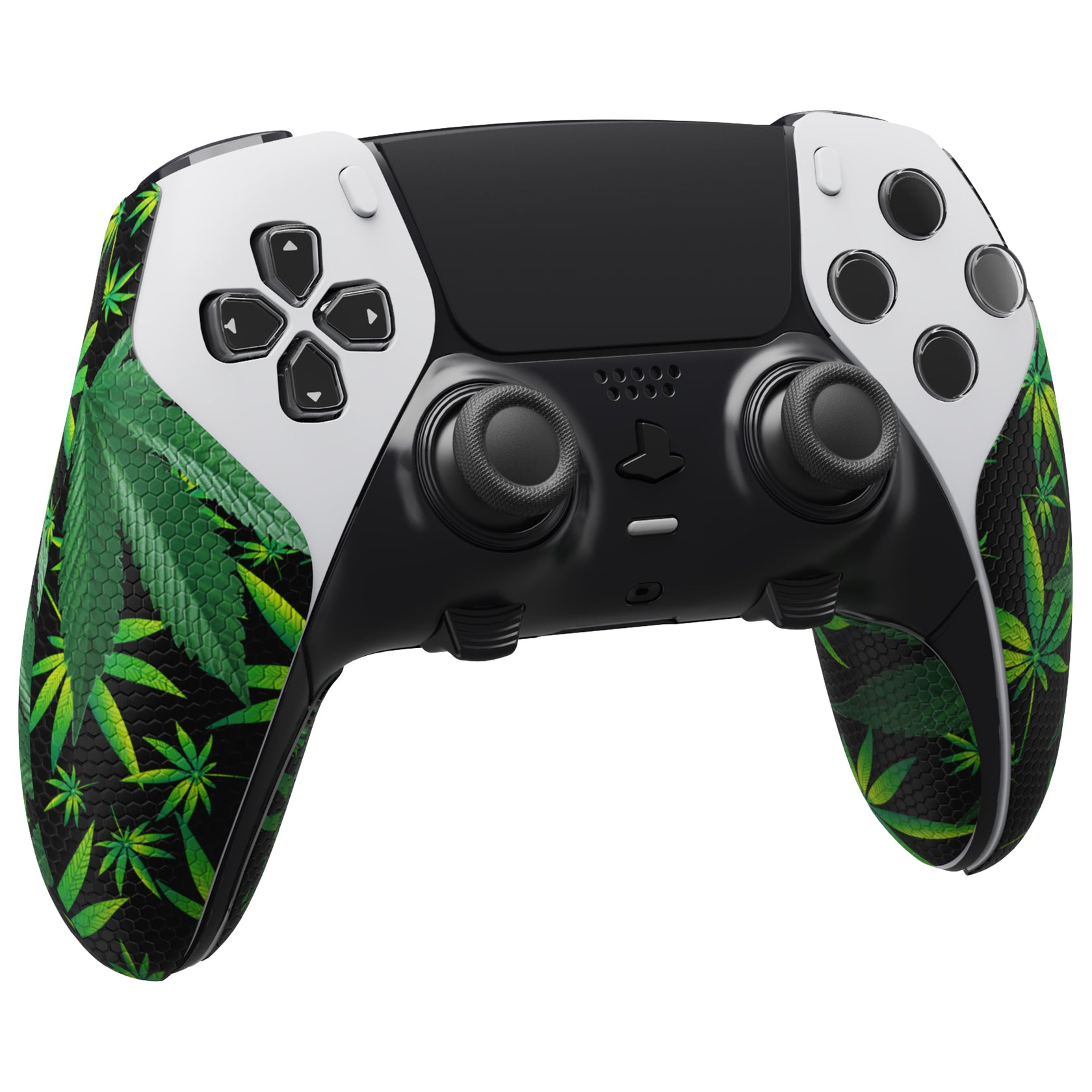 PlayVital PS5 Edge Controller Green Weeds Anti-Skid Sweat-Absorbent ...
