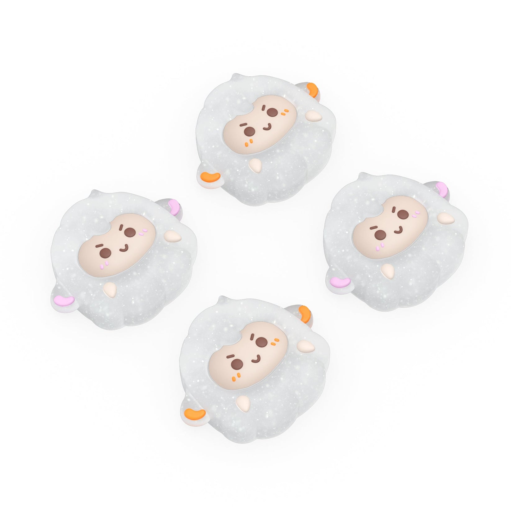 PlayVital Cute Thumb Grip Caps for PS5/4 Controller, Silicone Analog ...