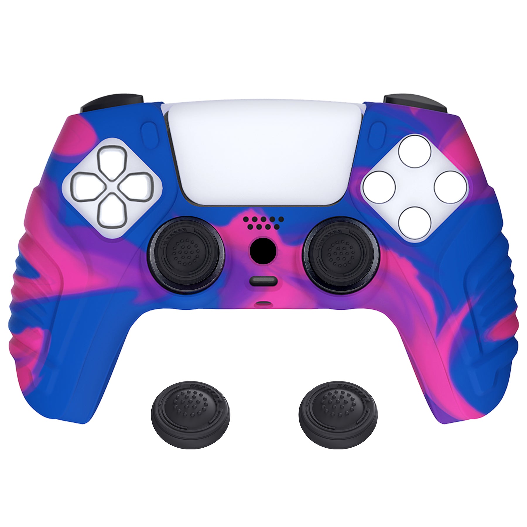 PlayVital PS5 Controller Pink & Purple & Blue Protective Silicone Cover ...