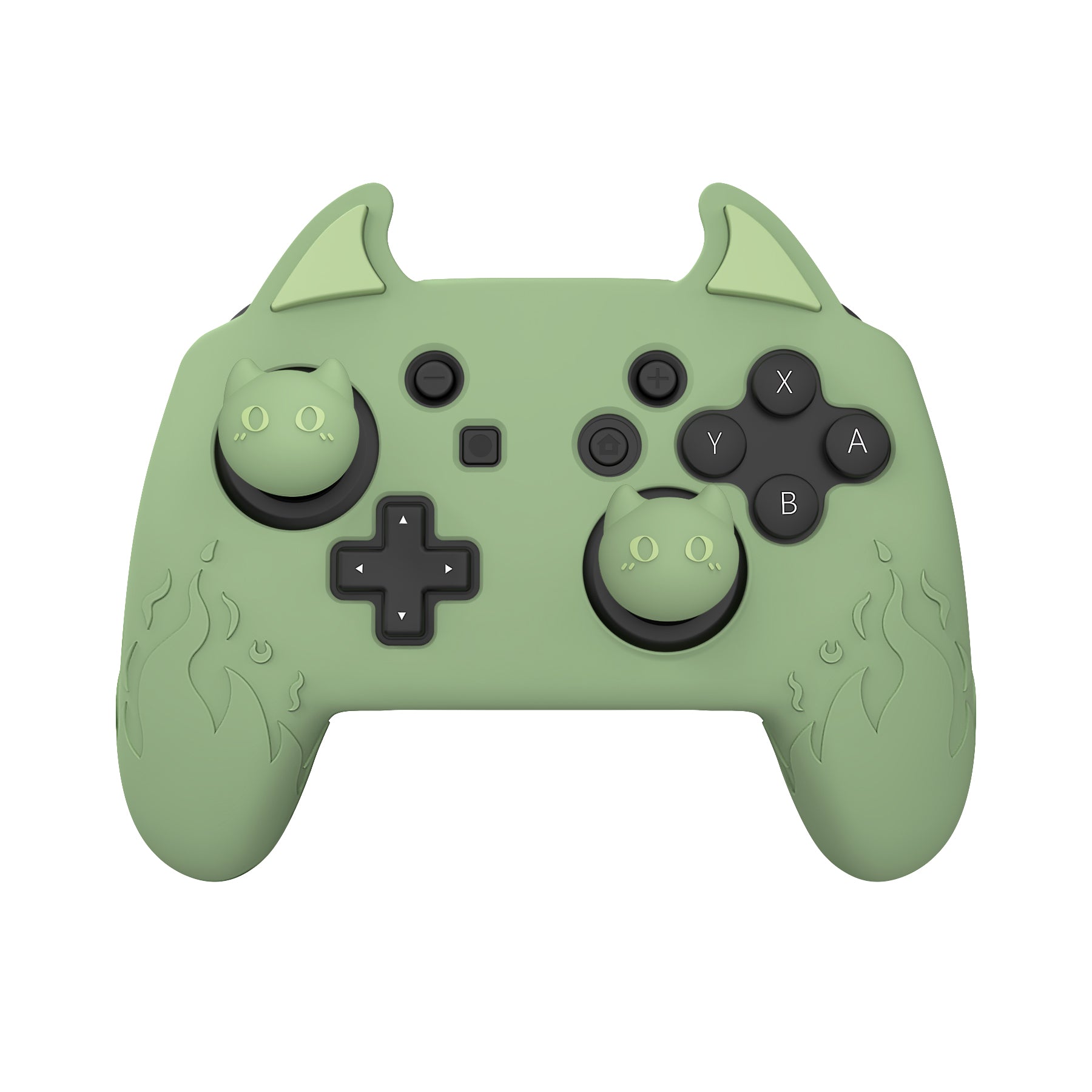 PlayVital Cute Demon Anti-Slip Silicone Grip Cover with Thumb Grips an